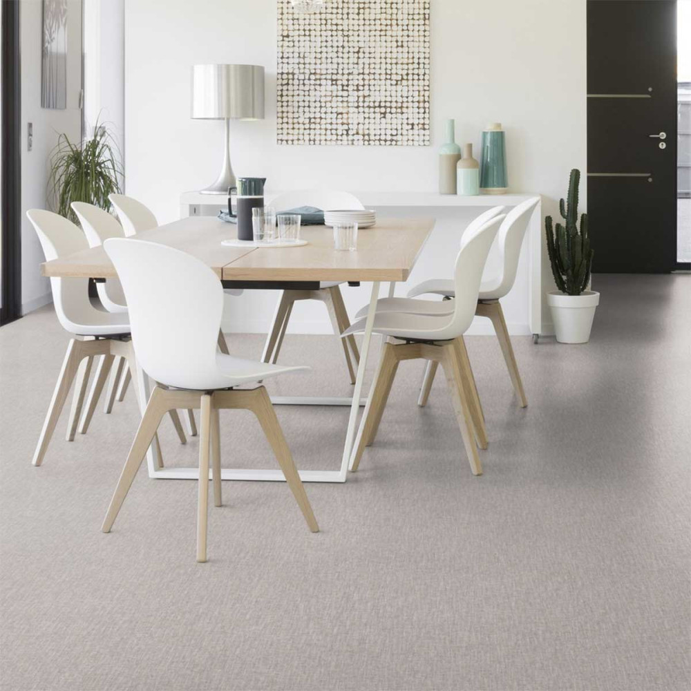 Sol PVC Gerflor Transit 2S3 effet textile beige clair