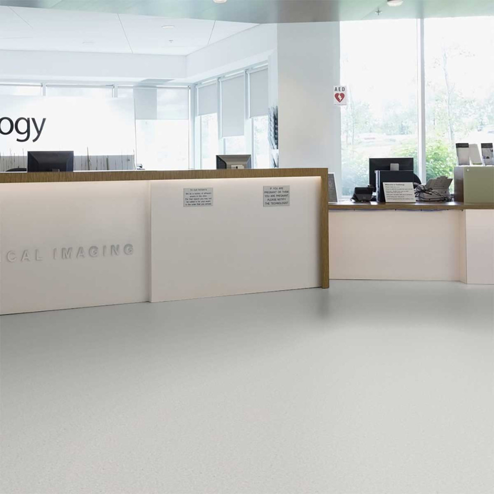 Sol PVC Tarkett gris en rouleau de 2 mètres