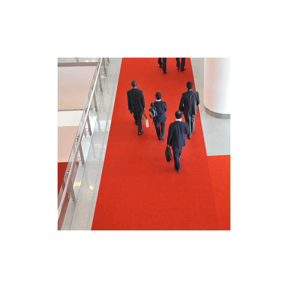Moquette rouge premier prix pour stand, cérémonie, effet tapis rouge